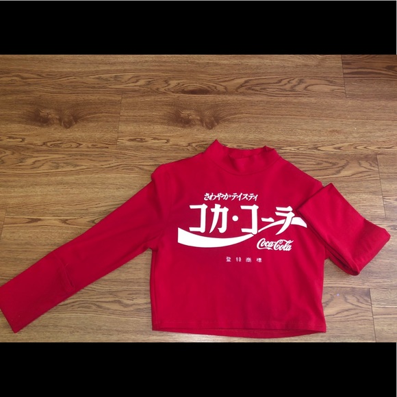 Forever 21 | Tops | Cocacola Turtle Neck Crop Top In Red | Poshmark